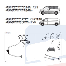 VW T5 T6 T6.1 Towbar wiring kit WYR424113R trail-tec
